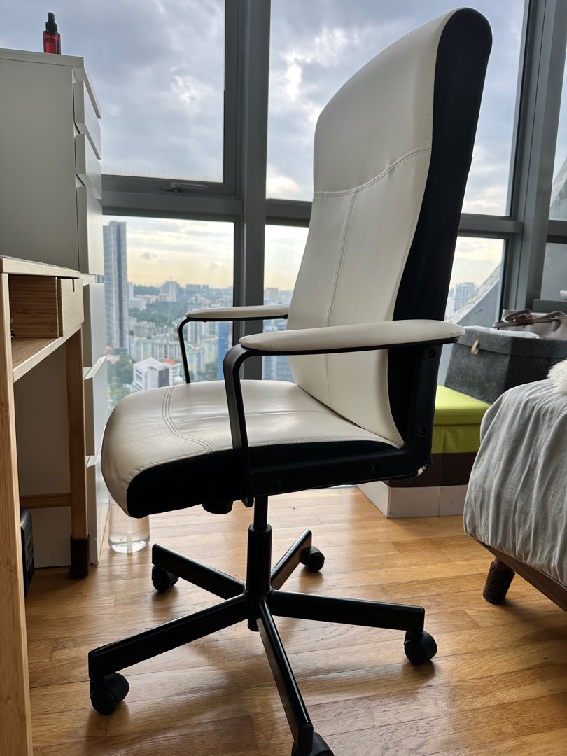 IKEA - Millberget Swivel Chair (White), Furniture & Home Living ...