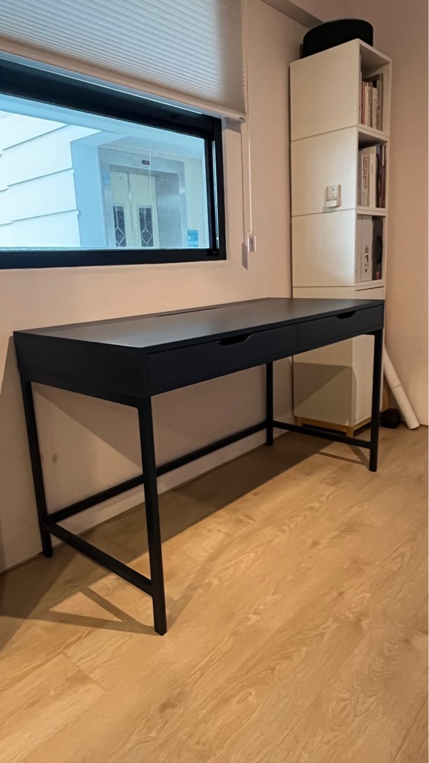 IKEA ALEX Study Table in Dark Navy Blue, Furniture & Home Living ...