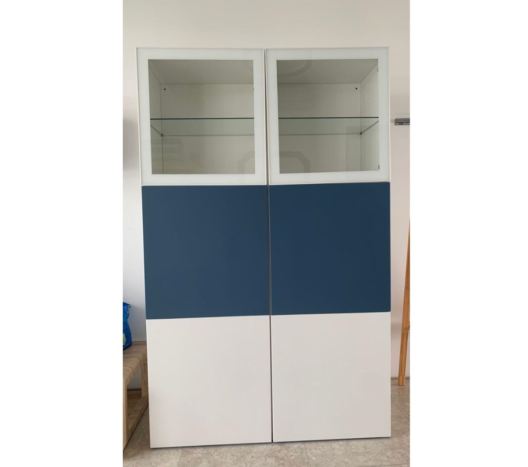 IKEA Besta Blue doors VALVIKEN X 4, Furniture & Home Living, Furniture ...