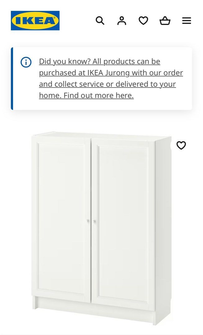IKEA Billy Bookcase with doors (shoe cabinet, Shelves, cupboard ...