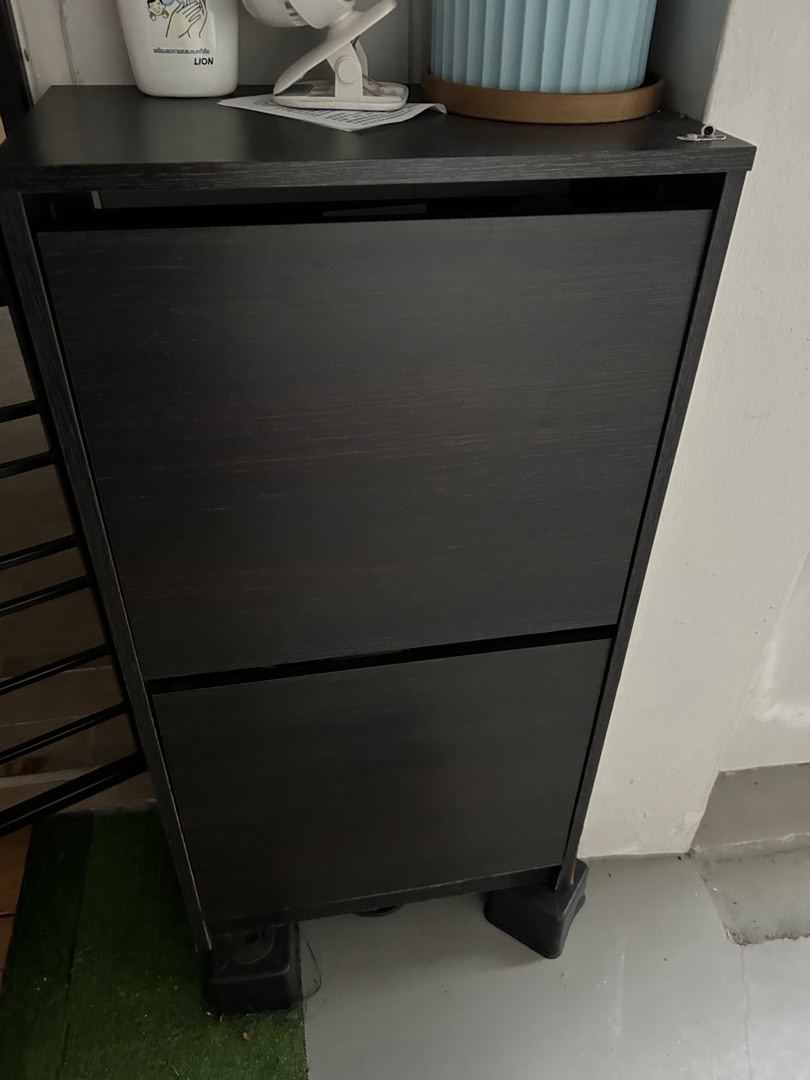 ikea bissa shoe cabinet black brown, Furniture & Home Living, Furniture ...