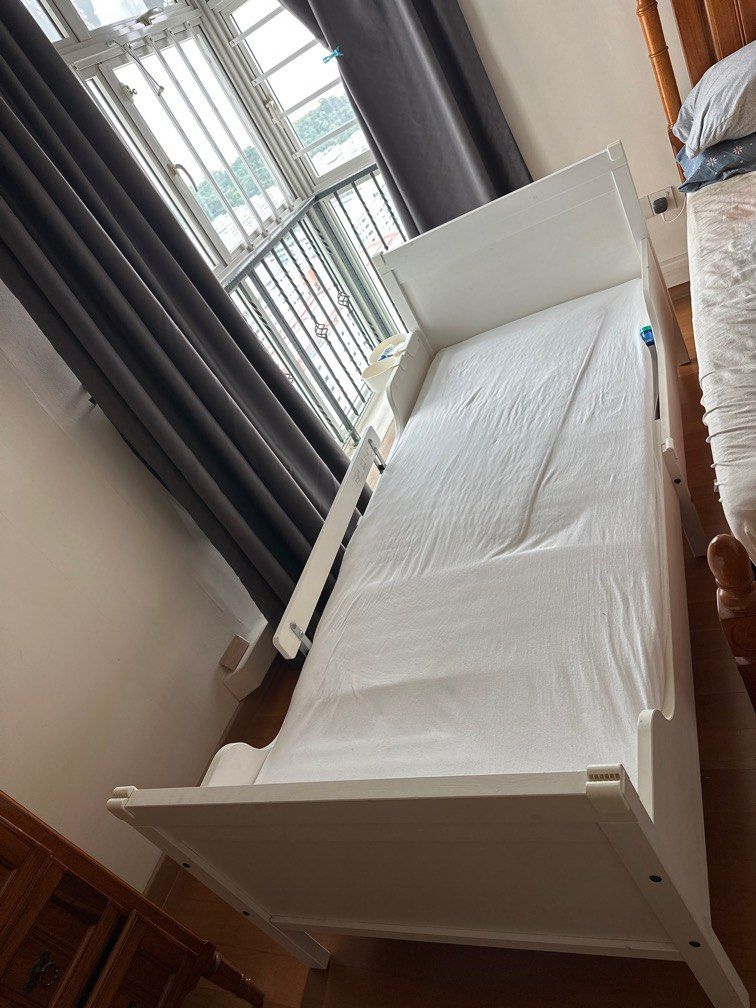 IKEA extendable bed frame and bed, Furniture & Home Living, Furniture ...