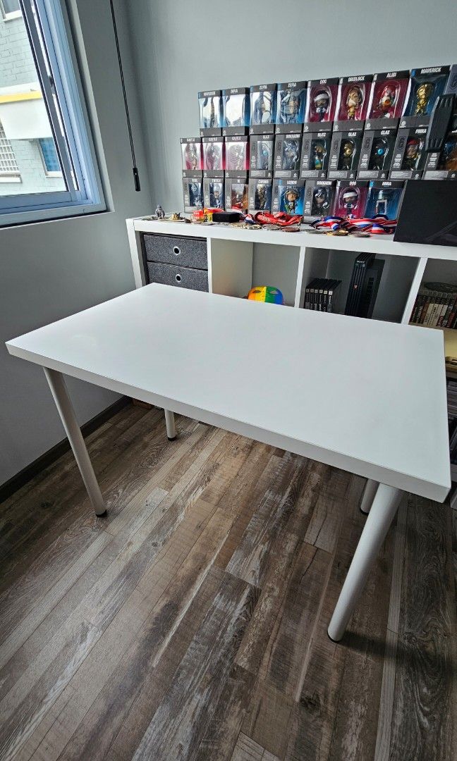IKEA LINNMON Table (White), Furniture & Home Living, Furniture, Tables ...