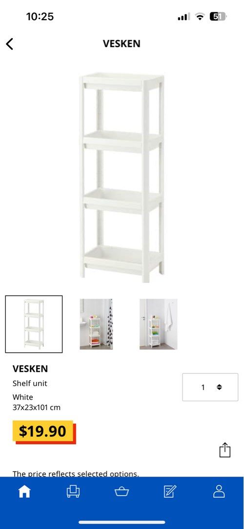 Ikea vesken shelf unit, Furniture & Home Living, Furniture, Shelves ...