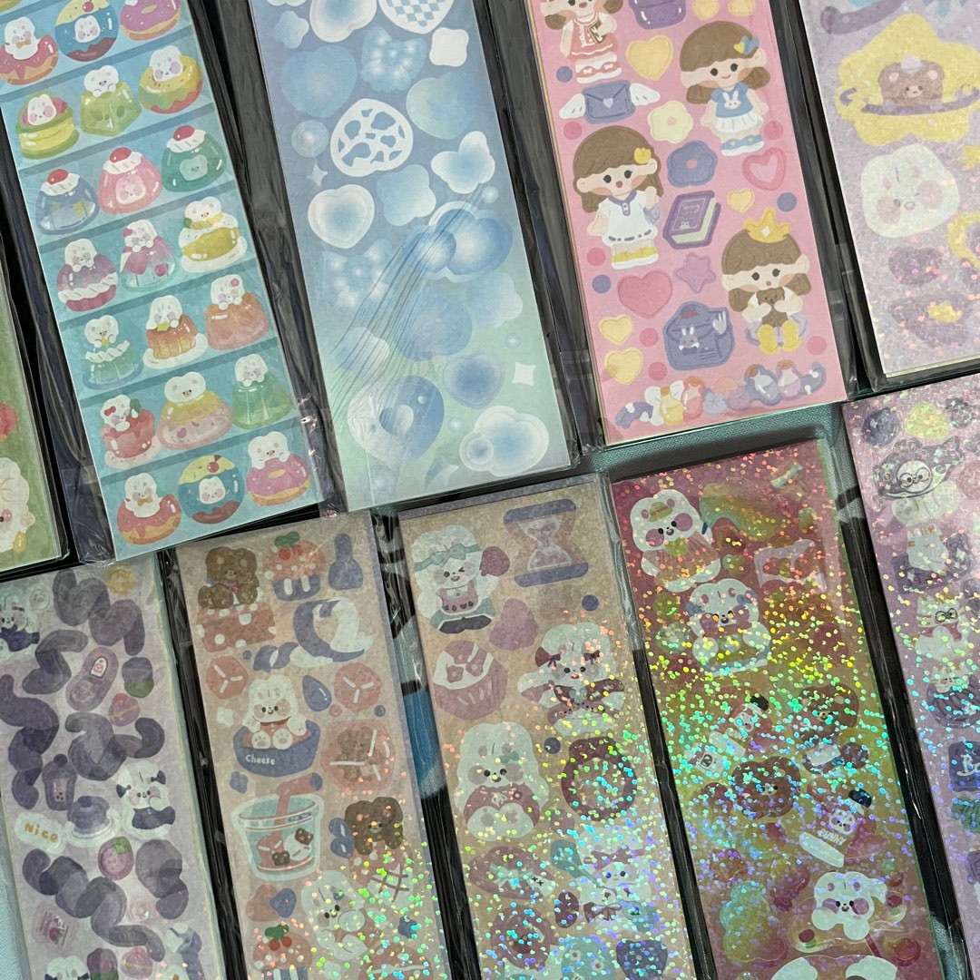 [IN-STOCK] Korean Glitter Sticker, Hobbies & Toys, Stationery & Craft ...