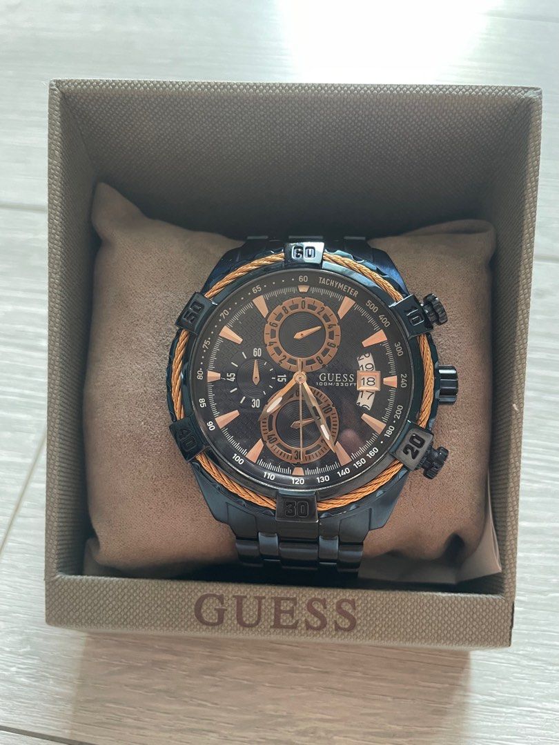 Jam Tangan Guess Original Blue Saphire, Fesyen Pria, Jam Tangan di ...
