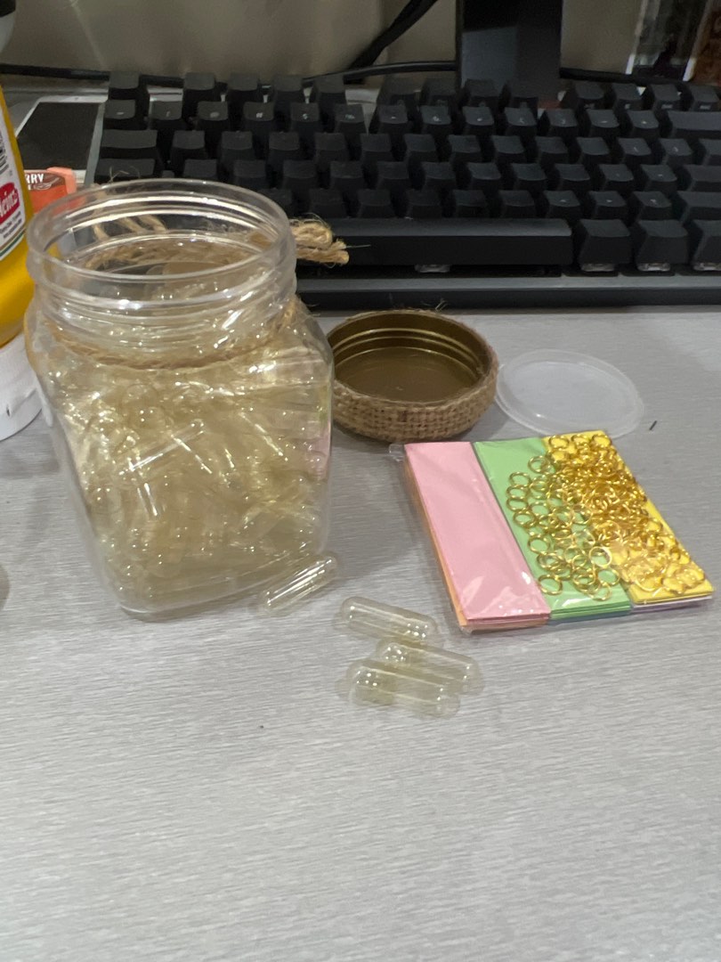 Jar with Capsule Notes, Hobbies & Toys, Stationery & Craft, Handmade ...