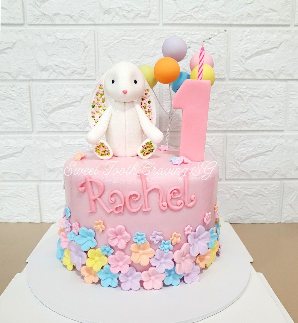 Jellycat Bunny Cake, Food & Drinks, Homemade Bakes on Carousell