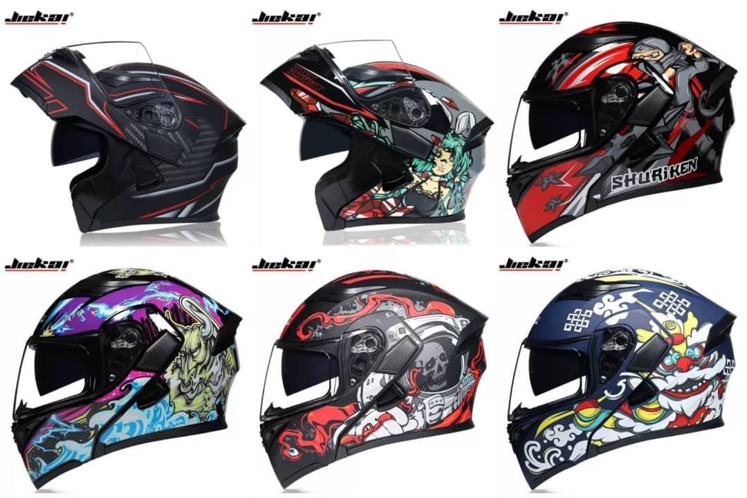 JIEKAI modular motorbike helmet with DOT certification and double visor ...
