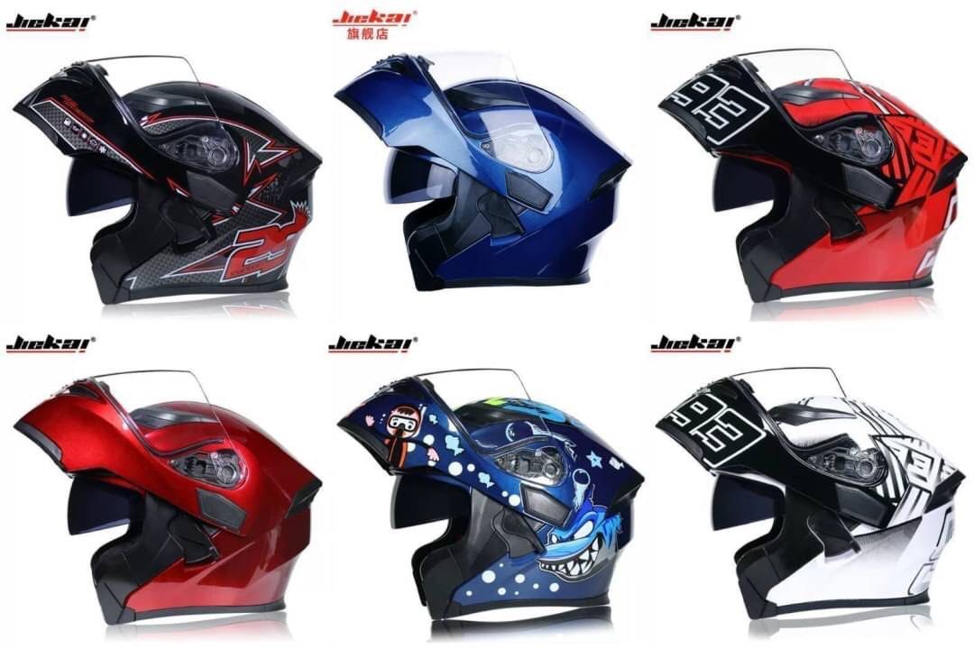 JIEKAI modular motorbike helmet with DOT certification and double visor ...