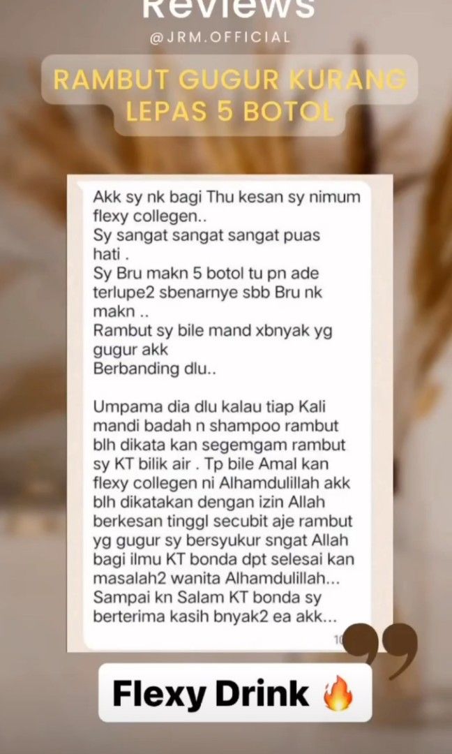 JRM Flexy Drink, Health & Nutrition, Health Supplements, Vitamins ...