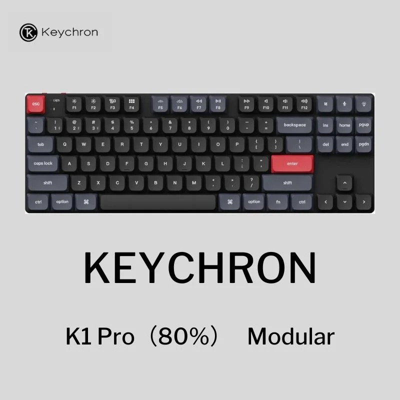 Keychron K1 Pro | Prebuilt Mechanical Keyboard | 80% (87 Keys) | Red ...