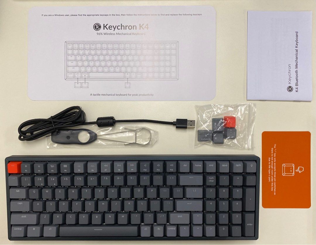 Keychron K4 version 2 keyboard 茶軸, 電腦＆科技, 電腦周邊及配件, 電腦鍵盤及相關產品 - Carousell
