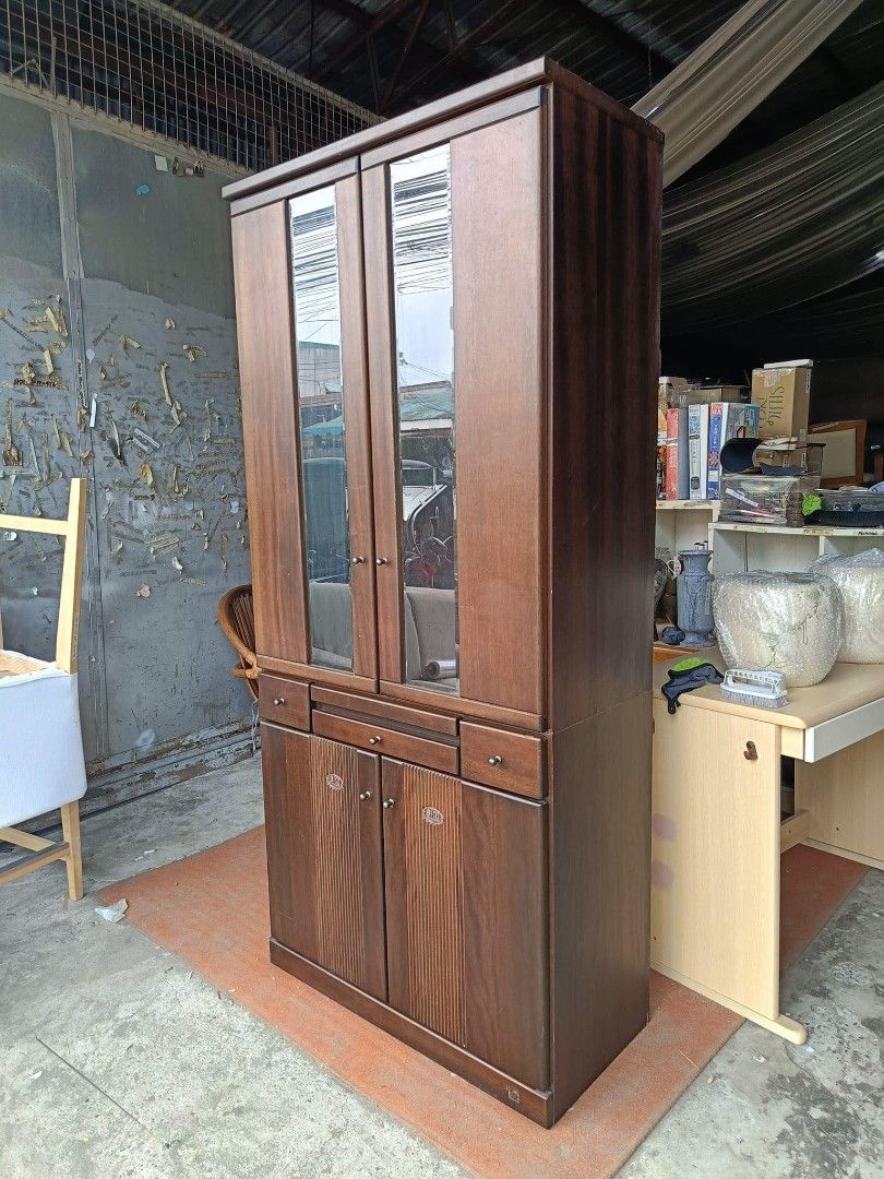 Kitchen platera / display cabinet 35L x 17W x 77H inches Solid wood ...