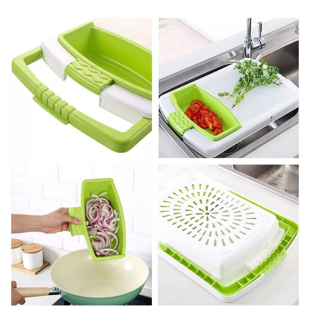 Kitchen sink multifunction cutting board 3 in 1 removable basket ...