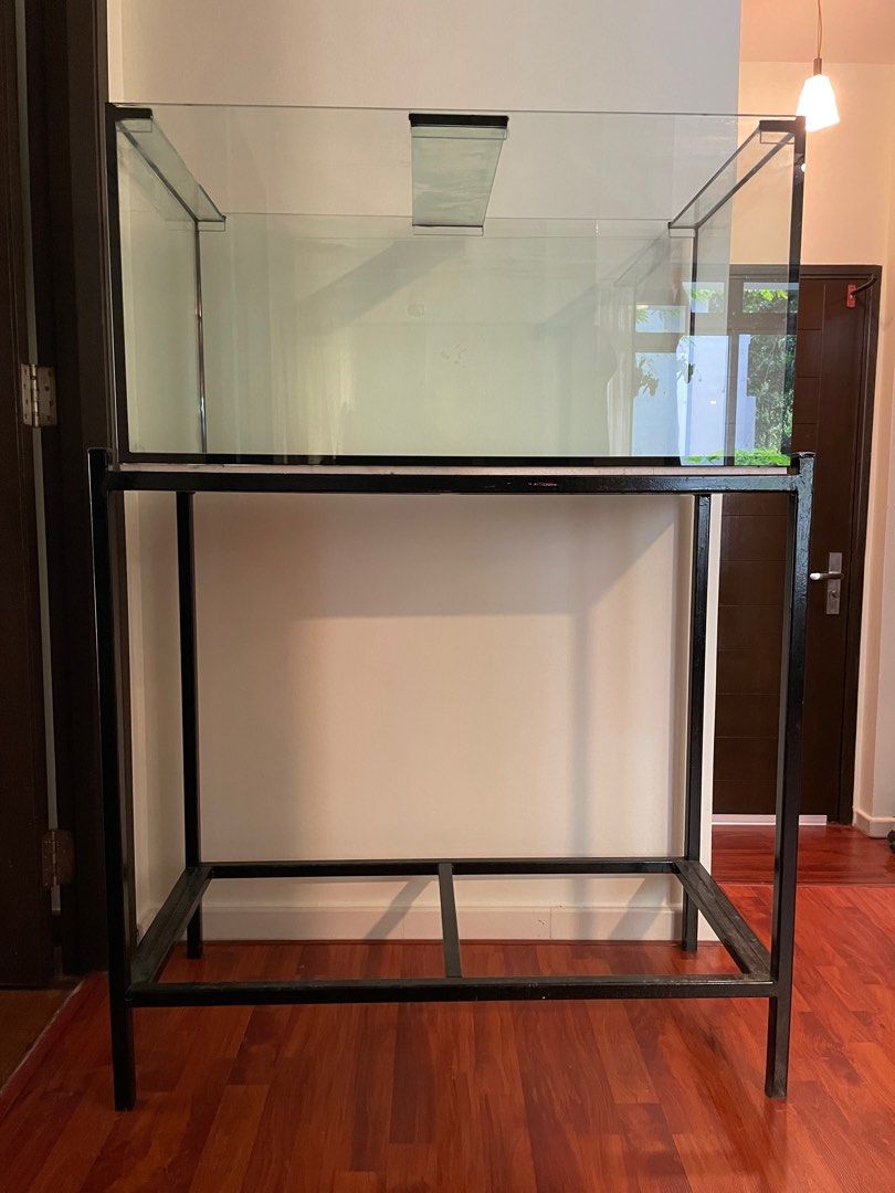 Large Glass Fish Tank with Metal Stand, Pet Supplies, Homes & Other Pet ...