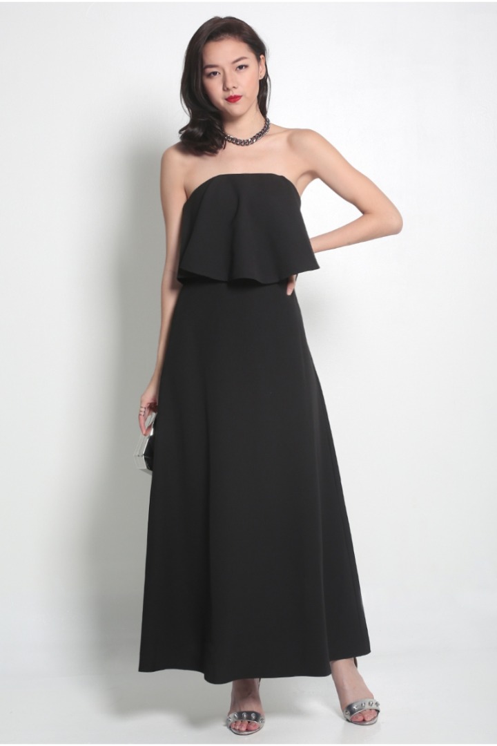 LB LOVE BONITO Rosario Layer Tube Maxi Dress, Women's Fashion, Dresses ...