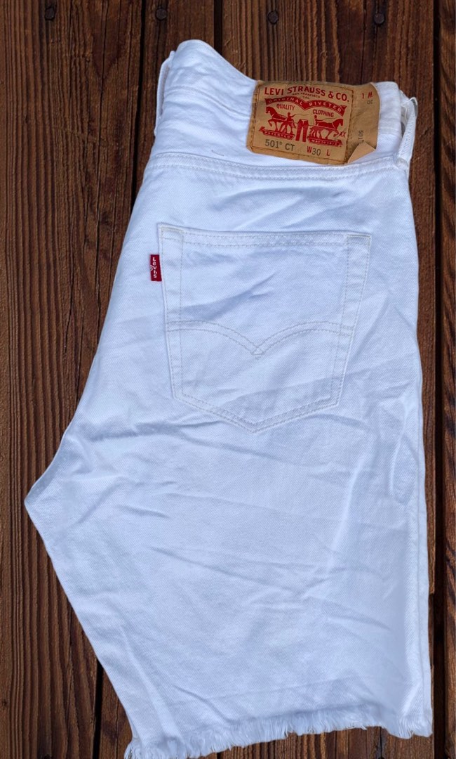 Levi's 501 CT Jorts Short pant White on Carousell