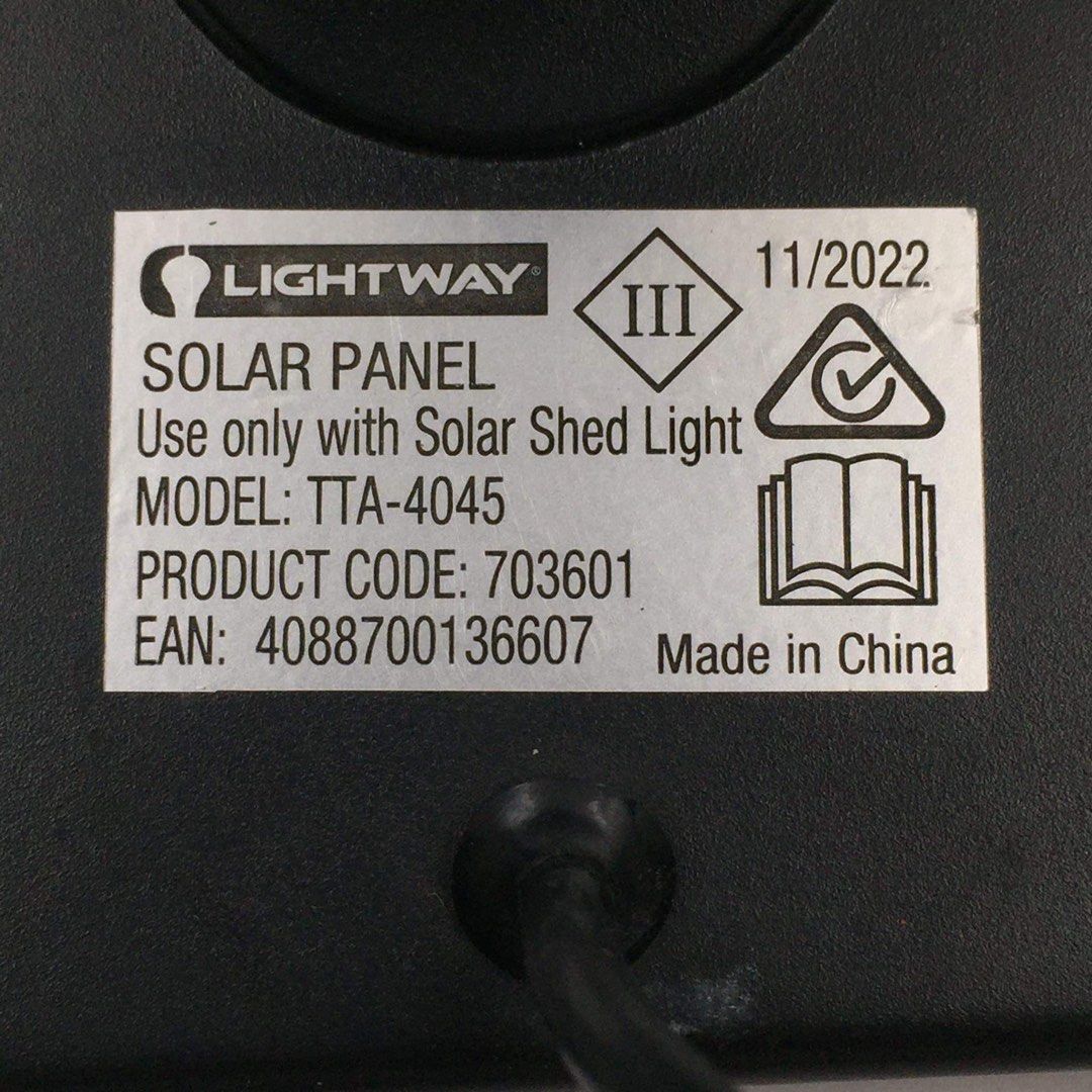 LIGHTWAY SOLAR Shed Light, Furniture & Home Living, Lighting & Fans ...