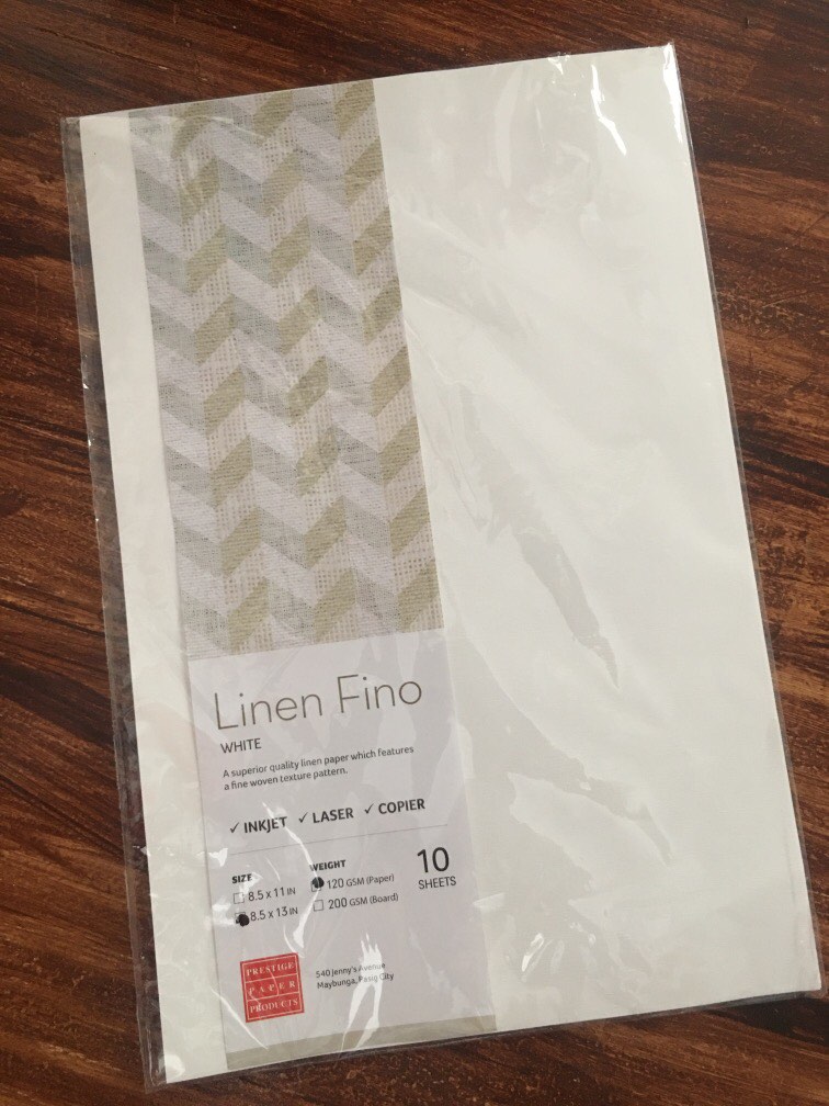 Linen filo 4 sheets, Hobbies & Toys, Stationary & Craft, Stationery ...