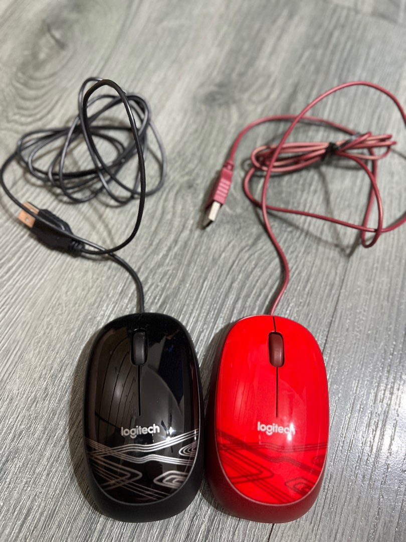 Logitech M105 Wired Mouse Black & Red, Computers & Tech, Parts ...