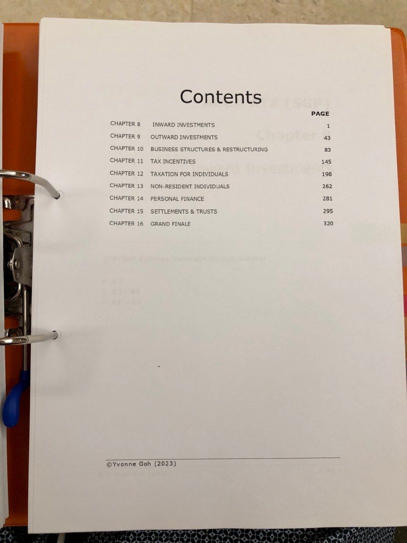 LSBF ACCA ATX (SGP) 2023 Lecture Notes (Book 1 & 2), Hobbies & Toys ...