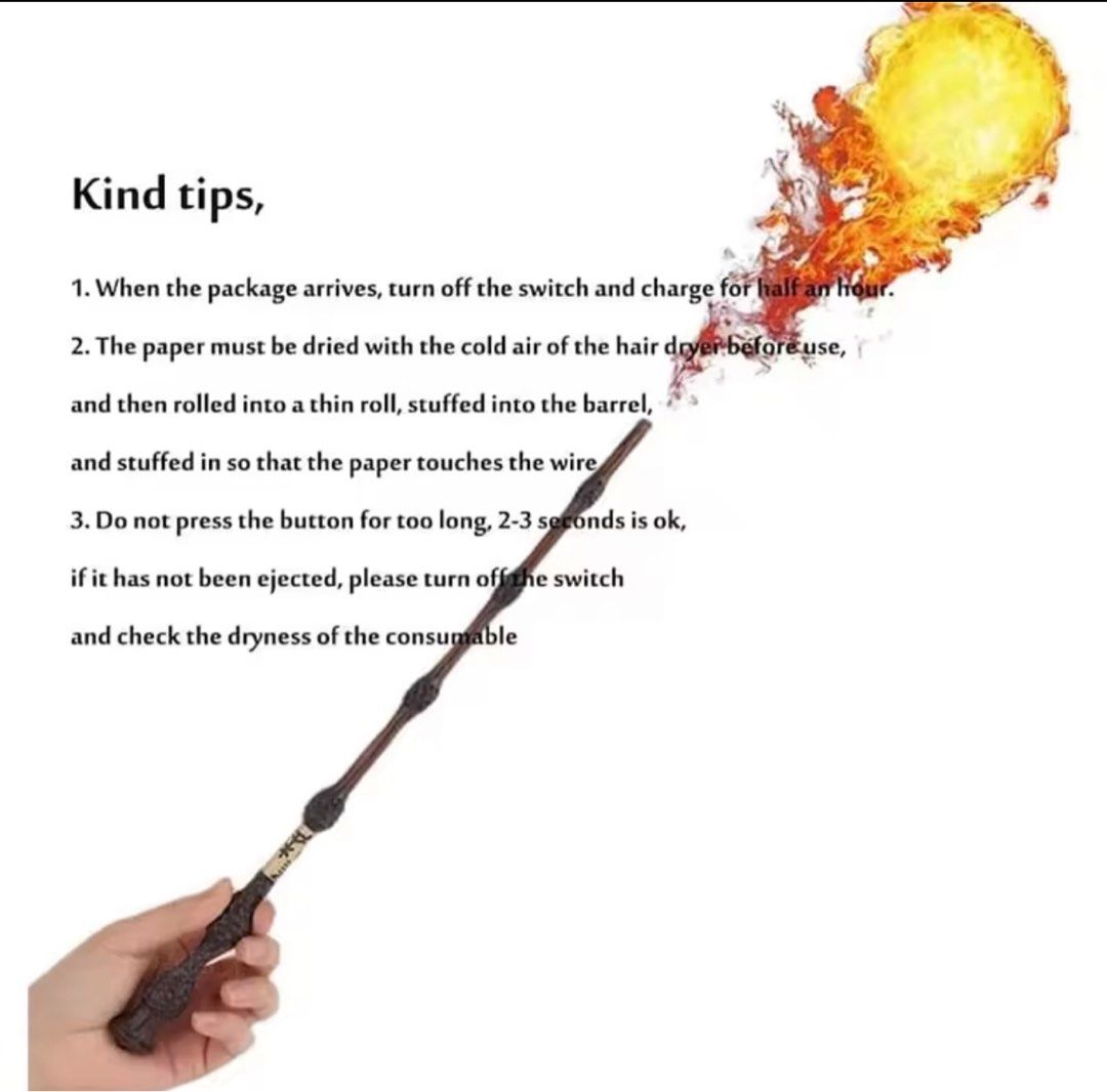Magic fireball wand, Hobbies & Toys, Toys & Games on Carousell