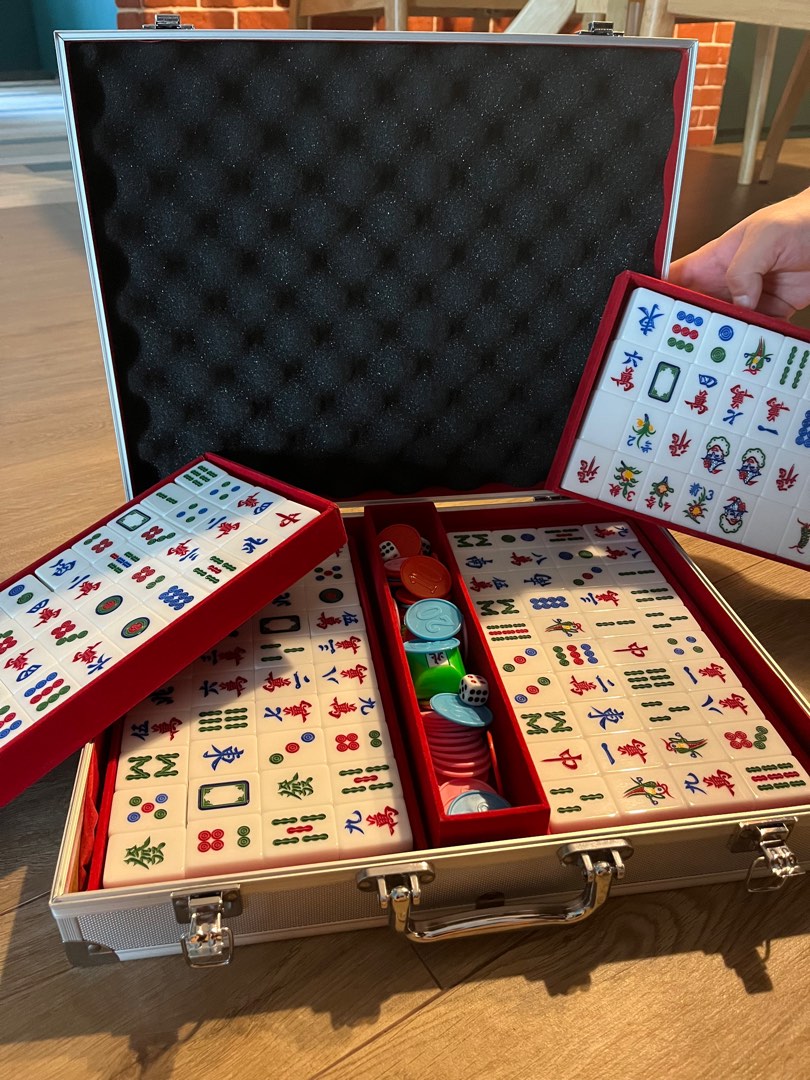 Mahjong Set ( Table + Titles), Hobbies & Toys, Toys & Games on Carousell