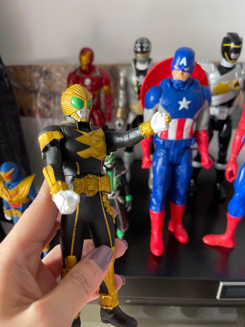 Marvel figures iron man Spider-Man Batman Thor power ranger captain ...