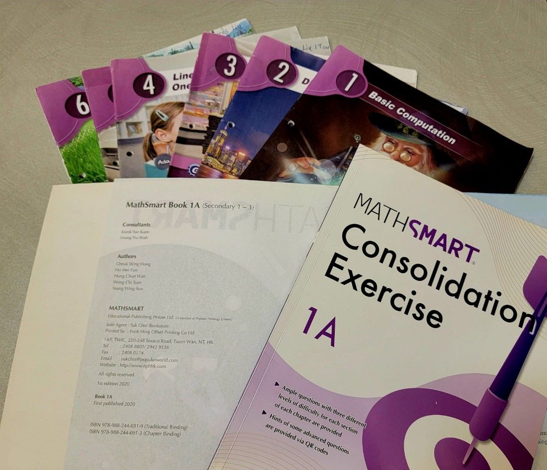 Math Smart 1A + consolidation exercise 1A, 興趣及遊戲, 書本 & 文具, 教科書 - Carousell