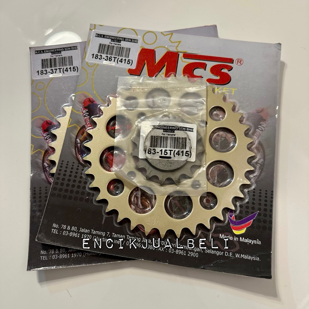 MCS Sprocket Set, Motorcycles, Motorcycle Accessories on Carousell