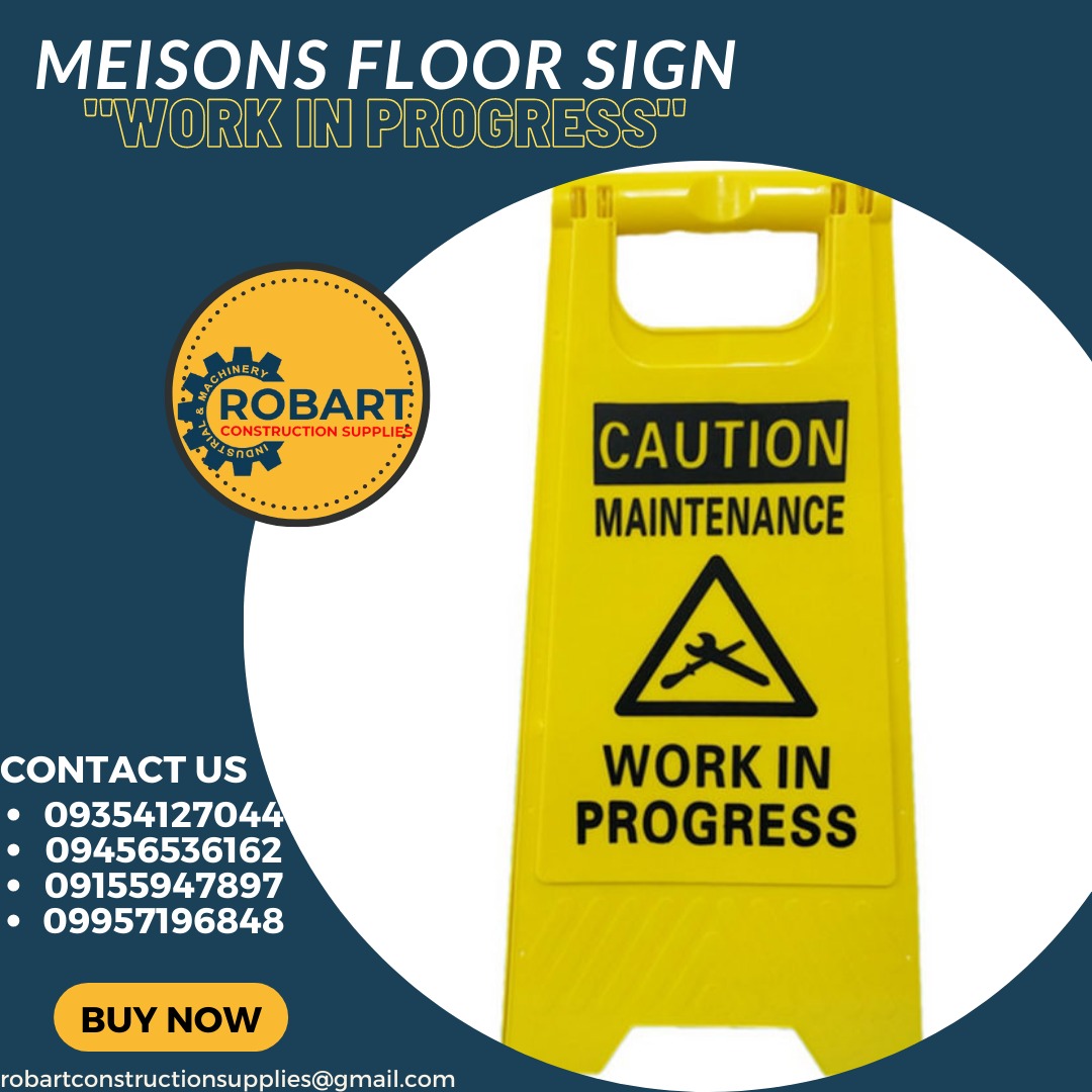 MEISONS FLOOR SIGN CAUTION "MAINTENANCE WORK IN PROGRESS", Commercial ...