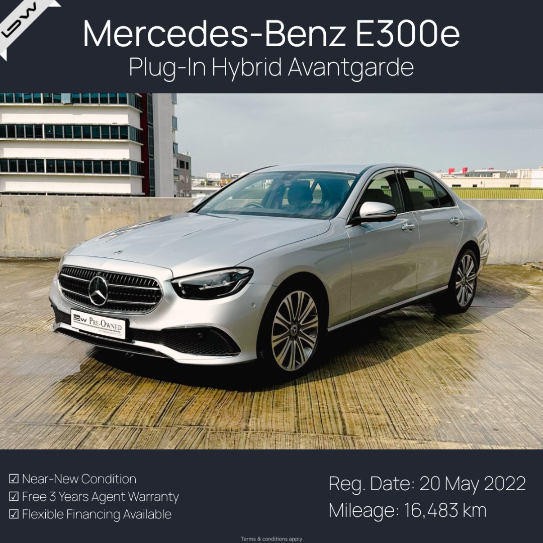 Mercedes-Benz E-Class Saloon Plug-in Hybrid E300e AMG Line (A), Cars, Used Cars on Carousell