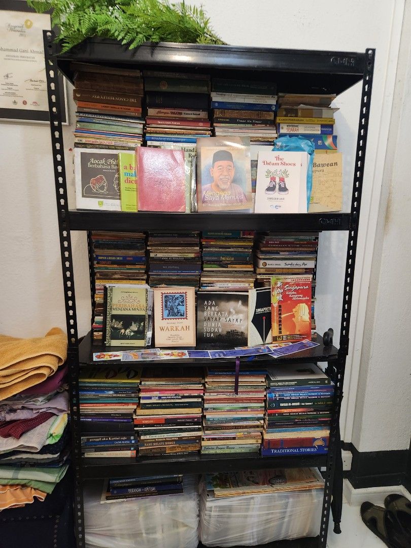 Metal book rack, Furniture & Home Living, Furniture, Shelves, Cabinets ...