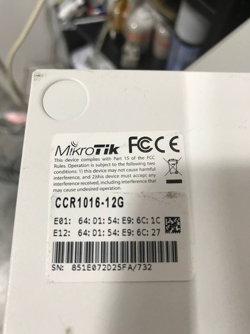 Mikrotik CCR-1016-12G, 電腦＆科技, 電腦周邊及配件, Wifi及上網相關產品 - Carousell