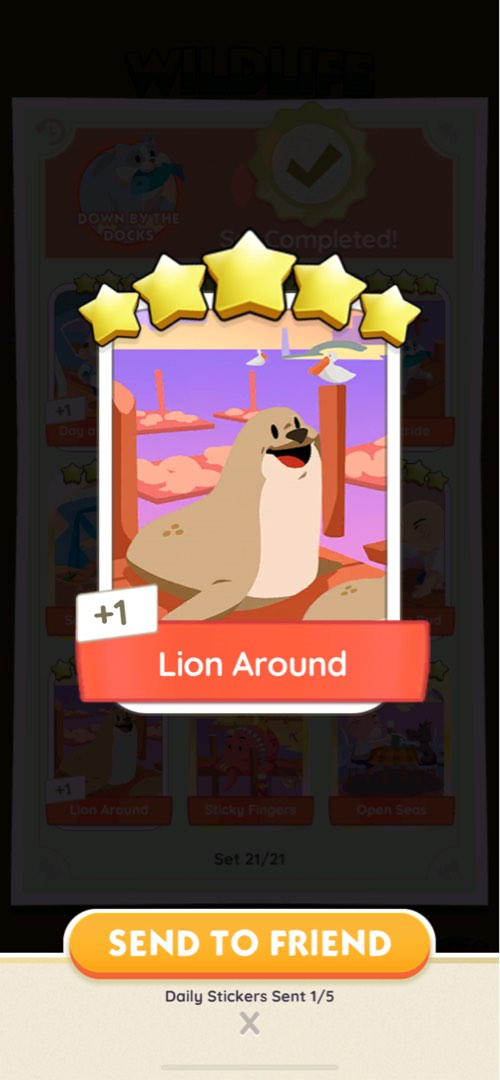 Monopoly Go!: Lion Around 5*, Video Gaming, Gaming Accessories, In-Game ...