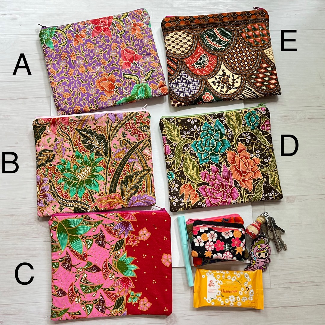 Must-Have Batik Pouch Handmade in Singapore, Hobbies & Toys, Stationery ...