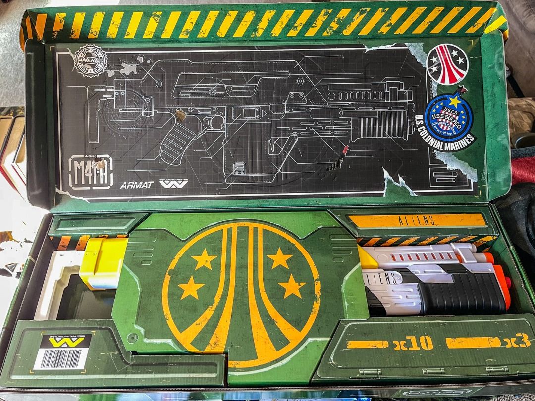 NERF Aliens Pulse Rifle M41A Cosplay Flywheel Automatic on Carousell