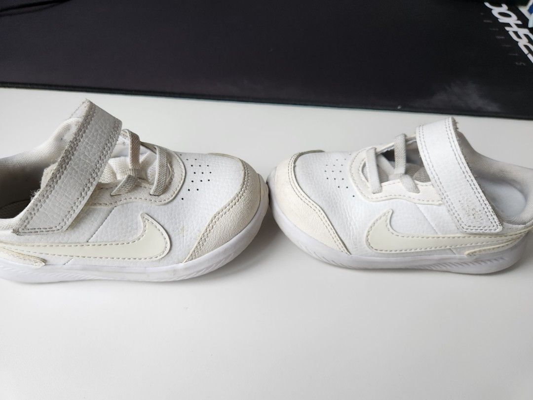 Nike white shoes 8C, Babies & Kids, Babies & Kids Fashion on Carousell