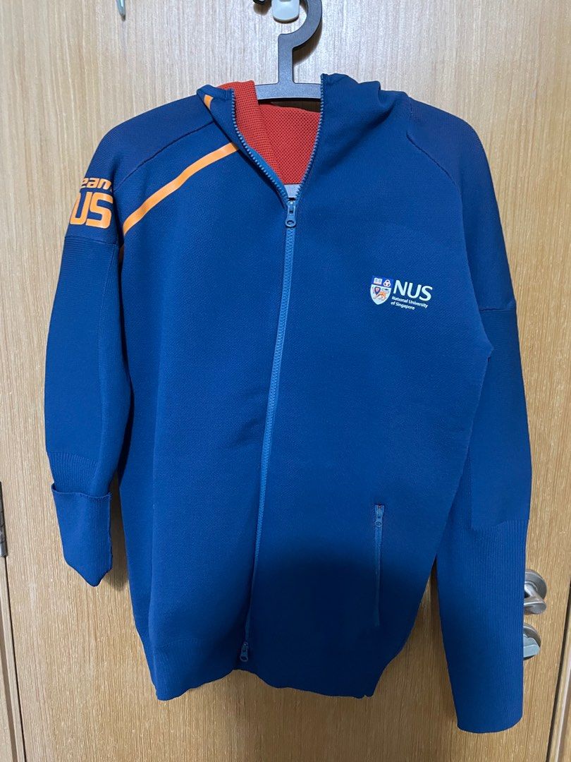 NUS Varsity Jacket with Hood Size M, Men's Fashion, Coats, Jackets and ...