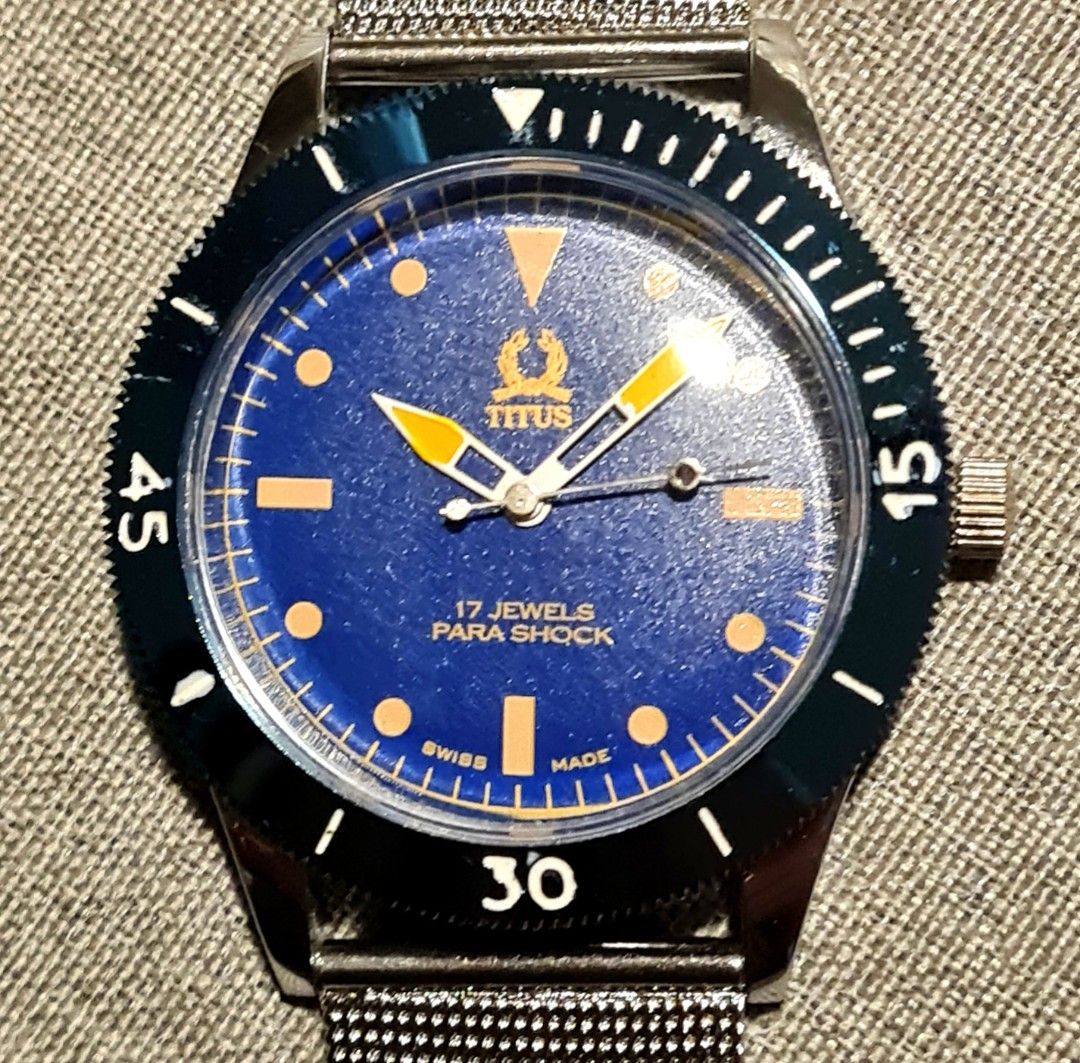 Golden State Warriors Blue Titus - Automatic - 17 Jewels - Parashock on ...