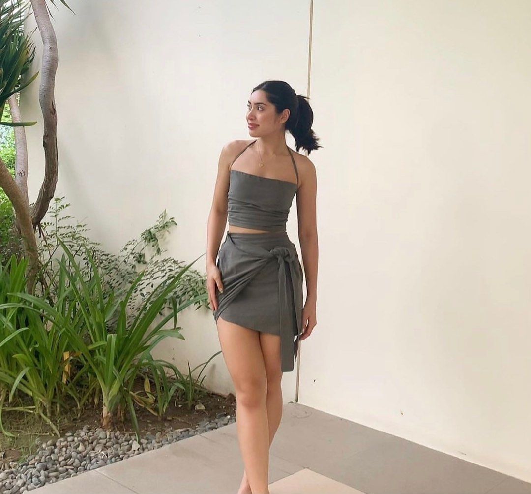Oh Cherie Studio Andi top + Eva Wrap Skirt on Carousell