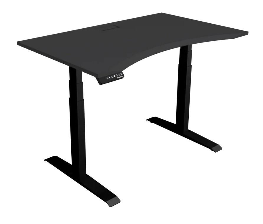 Omnidesk Pro Table Top with Ergo Curve - Black Small (122x76cm ...