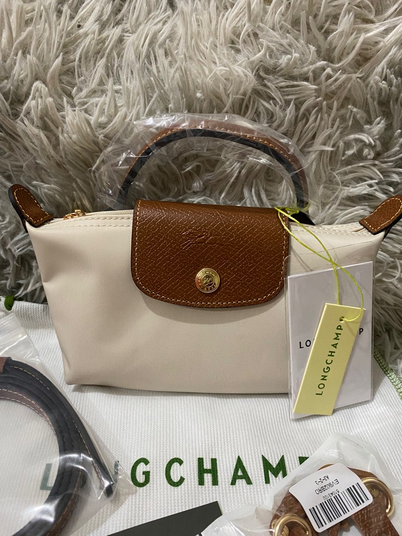 Original Longchamp Pouch/XS Mini with Sling in Creamy White on Carousell