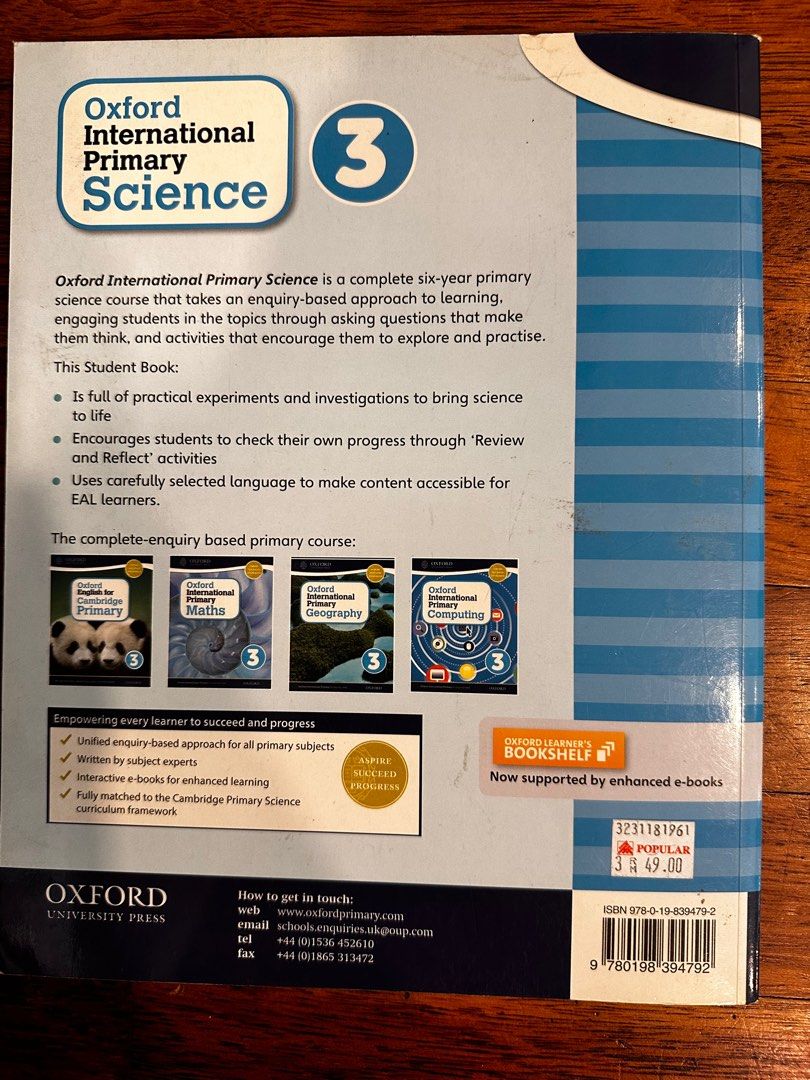 OXFORD International Primary Science 3 (USED ), Hobbies & Toys, Books ...