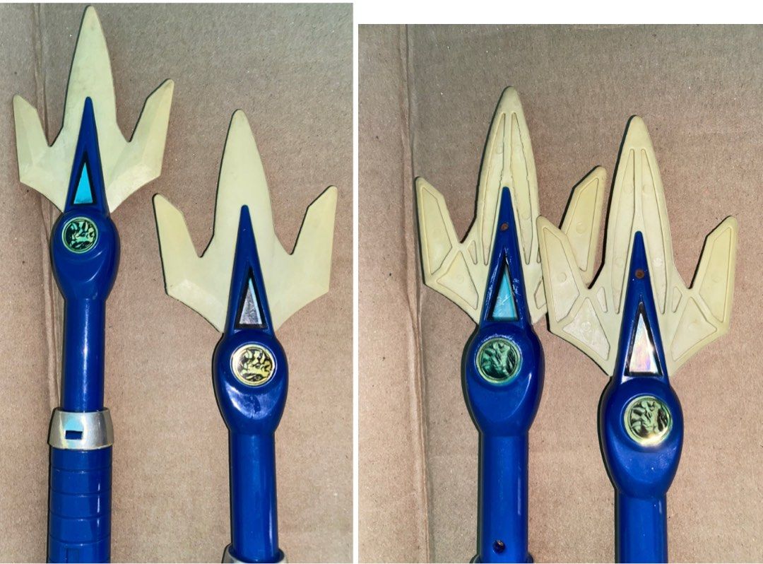 Power Rangers Blue Power Lance Bandai Vintage ($25) Mystic Force Sword ...
