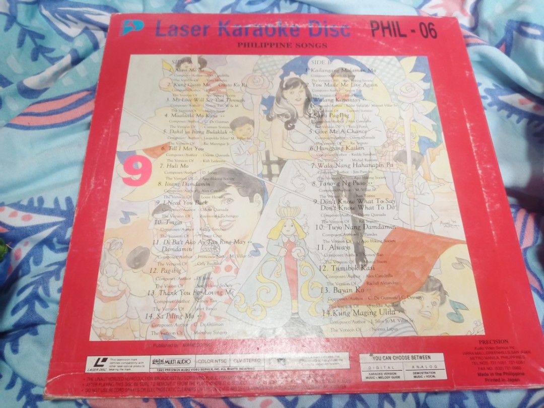 PRECISION Karaoke Philippine Songs PHIL-06 Laser Disc, Hobbies & Toys ...