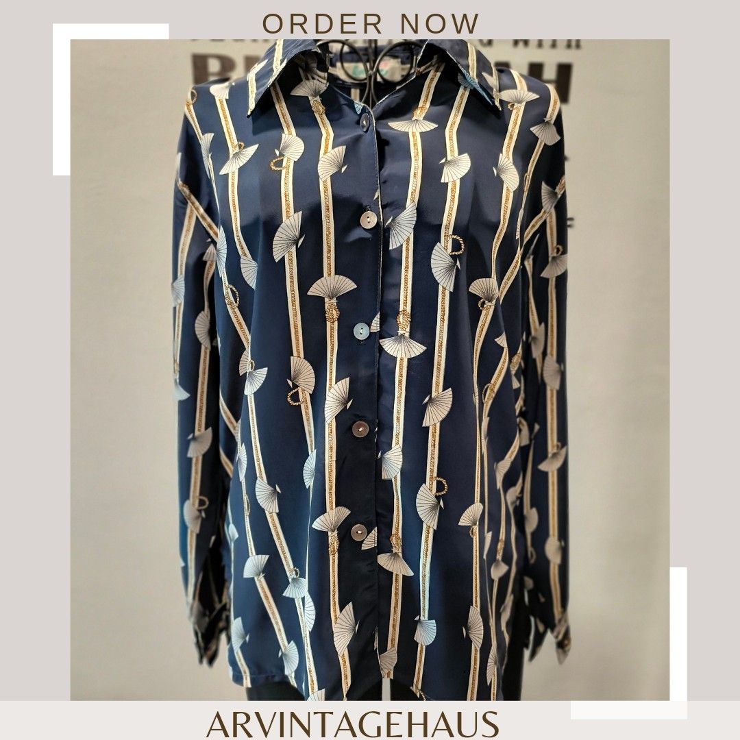 Premium Vintage Bliuse, Women's Fashion, Tops, Blouses on Carousell