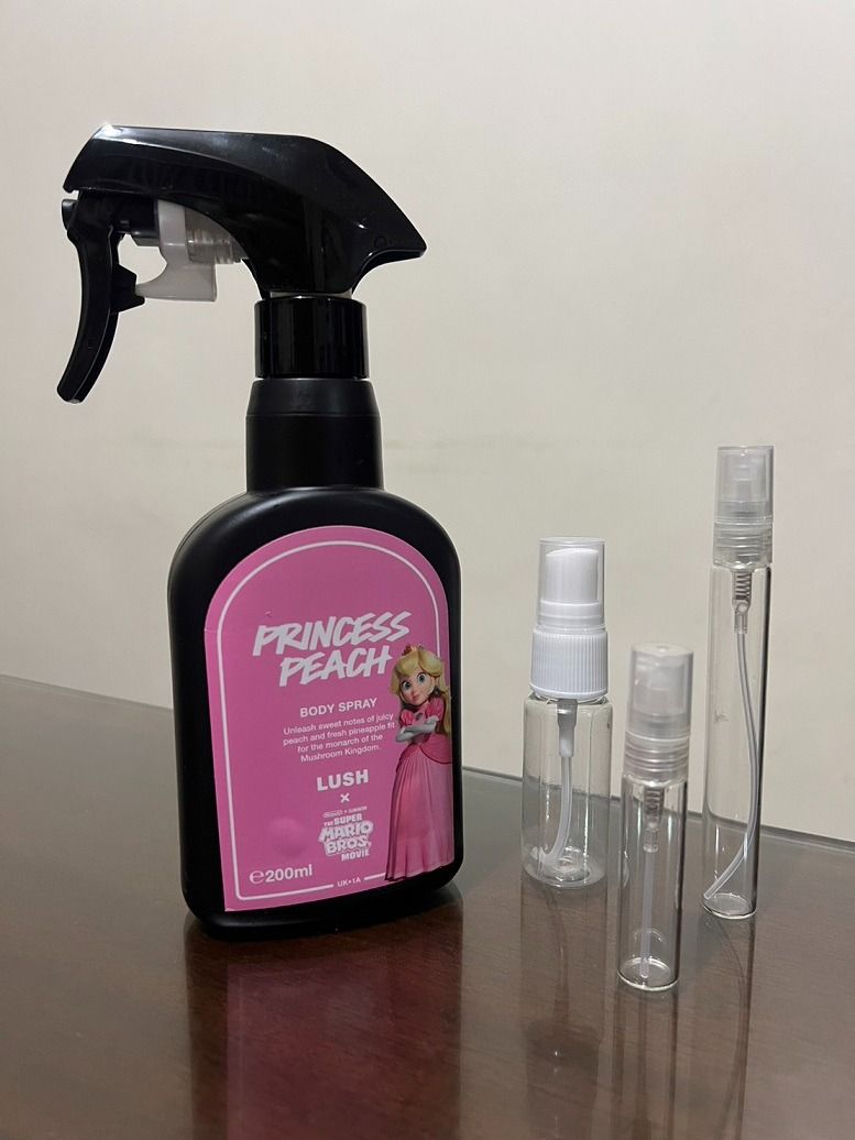 Princess Peach Body Spray by Lush Decant / Takal on Carousell