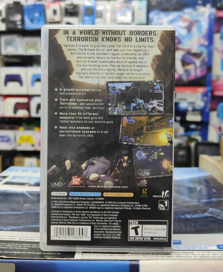 PSP Ghost In The Shell Stand Alone Complex, Video Gaming, Video Games ...